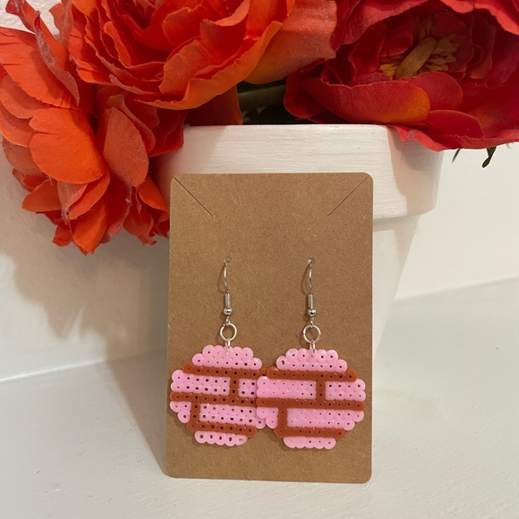 Hand Crafted | Jewelry | Perler Bead Concha Earrings | Poshmark
